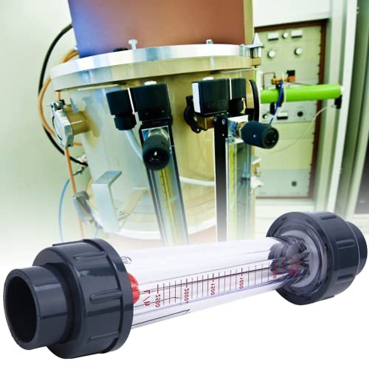 Flow Meter Gauge, Prevent Scratches 250-2500L/h Easy Reading High Accuracy Flow Meter ABS Plastic Shell for Measurement Use