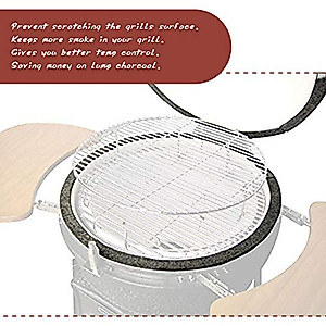 High Temp Grill Gasket Replacement High Heat Felt Fit for Kamado Joe Classic and Big Joe,Kamado Joe Accessories BBQ Smoker Gasket Adhesive Pre-Shrunk Self Stick Felt 15ft Long, 1.14"Wide,0.14"Thick