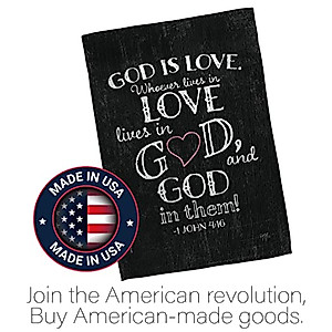 Breeze Decor God is Love Garden Flag Religious Bible Verses Bless Faith Thank Hope Pray Christian Religion House Decoration Banner Small Yard Gift Double-Sided, Made in USA