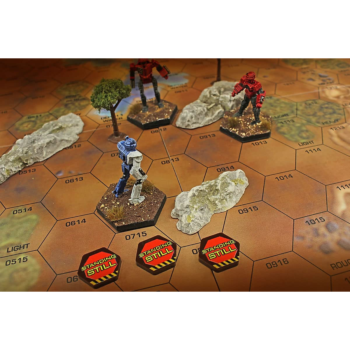 LITKO Mecha Combat Maneuvers Tokens | Full Color Tokns | Compatible with BattleTech, BattleForce, and Alpha Strike (Standing Still Position)