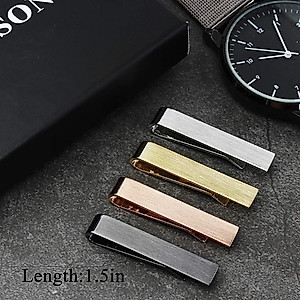 1.5 Inch Tie Clip for Men - Best Gifts for Skinny Tie (20081)