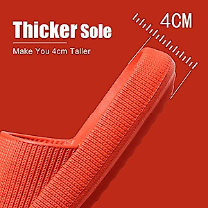 rosyclo Cloud Slippers for Women and Men, Massage Shower Bathroom Non-Slip Quick Drying Open Toe Super Soft Comfy Thick Sole Home House Cloud Cushion Slide Sandals for Indoor & Outdoor Platform Shoes