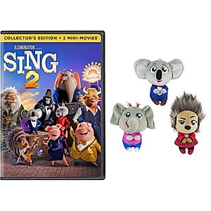 Sing 2 (DVD) + Sing 2: Plush Toy Character Trio