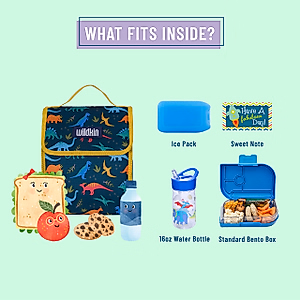 Wildkin 12 Inch Backpack Bundle with Insulated Lunch Bag (Jurassic Dinosaurs)