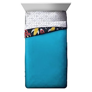 Jay Franco Space 5 Piece Full Bed Set - Includes Comforter & Sheet Set- Bedding Features Spaceships & Rocketships - Super Soft Fade Resistant Microfiber