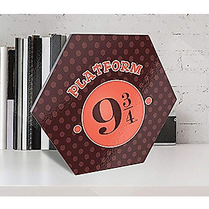 Harry Potter – Platform 9 3/4 – Hogwarts Express Train - 11.5” X 10” Hexagon Shaped KNEXAGON Wood Print – Hang Alone or Connect to Other Pieces – Officially Licensed Merchandise