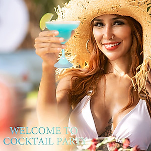 8 Packs LED Flashing Martini Cocktail Glasses 6 oz Plastic Martini Glasses Reusable LED Martini Glasses Light up Margarita Cups 7 Colors Changing for Party Pool Beach Bar Supplies (Margarita Cup)