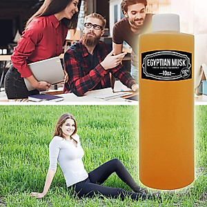 Bargz Light Brown Egyptian Musk Body Oil Scented Fragrance Perfume for Men and Women (10oz)