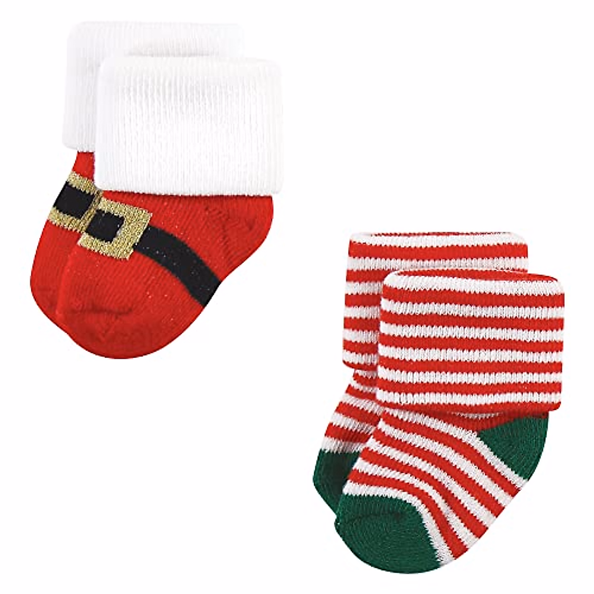 Hudson Baby Baby Holiday Newborn Terry Socks, Halloween Christmas, 0-6 Months