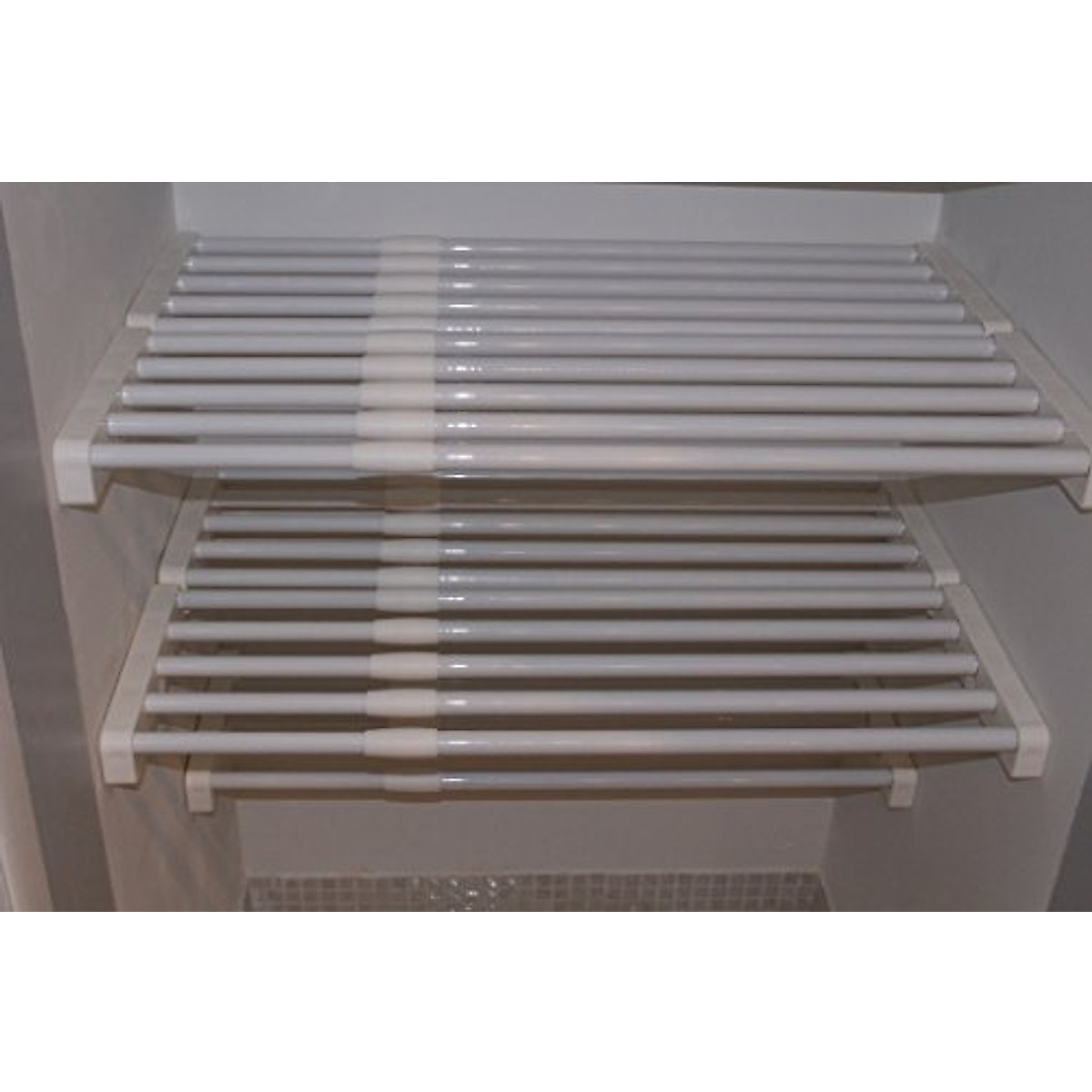 EZ Shelf - DIY Expandable Linen Closet Kit - Four 17.5"- 27" Expandable Shelves - White