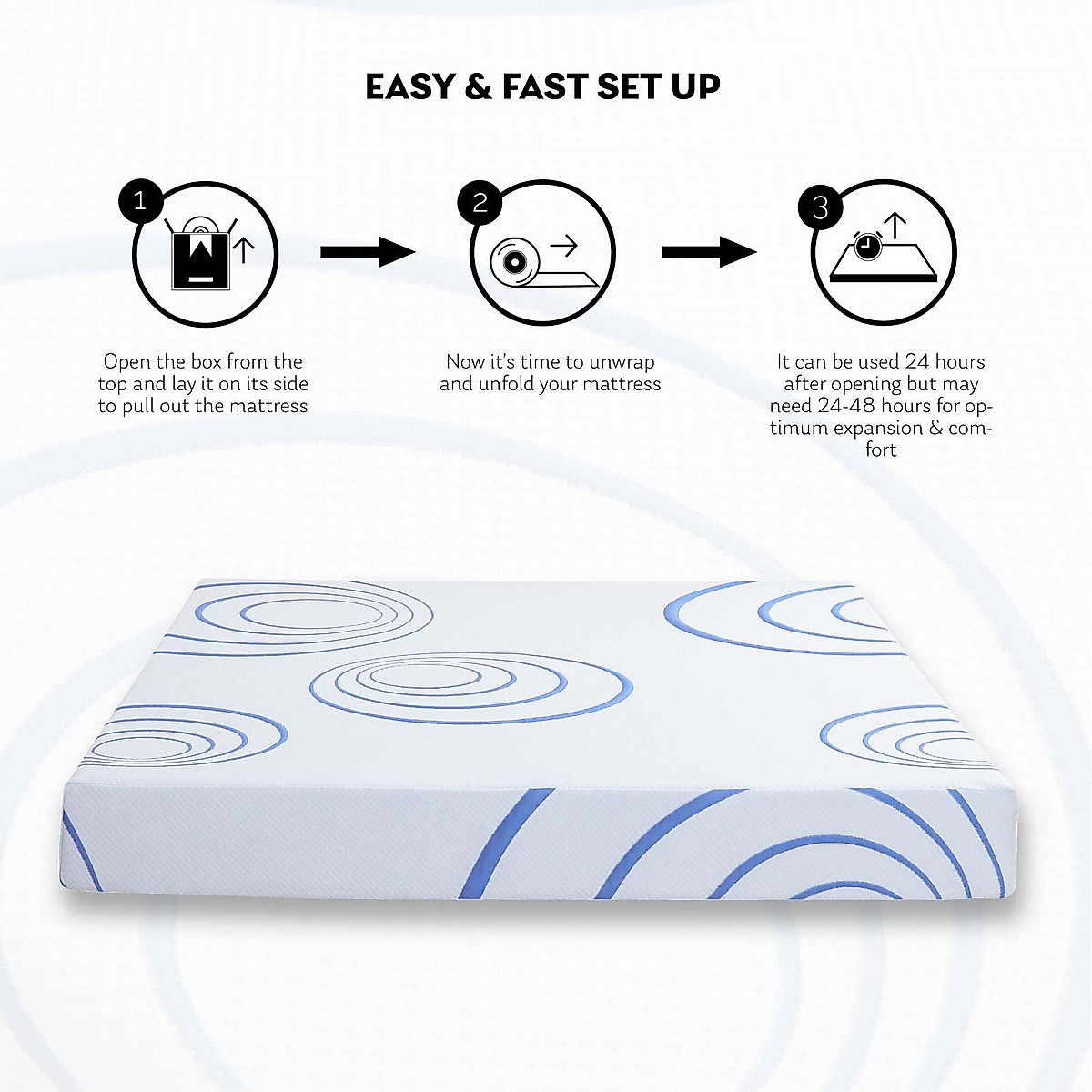 Twin XL Mattress, 8 inch Cooling Gel Memory Foam Mattress, Bamboo Charcoal Infused for Pressure Relief, Mattress in a Box, Fiberglass Free Cover, Medium Firm Feel, CertiPUR-US Certified(Twin XL)