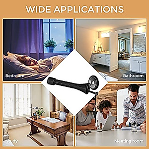 60 Pcs Spring Door Stopper with Rustproof Screw Rubber Bumper Tips, 3" Flexible Heavy Duty Spring Wall Door Stop Low Mounted Door Bumper for Home Spring Door Stoppers for Bottom of Door (Black)