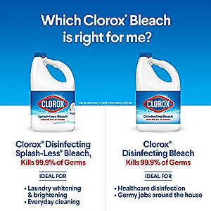 Clorox Disinfecting Bleach, Concentrated Formula, Regular - 43 Ounce Bottle (Package May Vary)