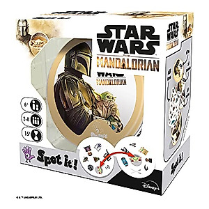 Spot It! Mandalorian - The Mandalorian Series Edition of The Family Speed and Observation Game! Fun Matching Game for Kids, Ages 6+, 2-8 Players, 15 Minute Playtime, Made by Zygomatic