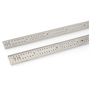 WeldingStop 5R Scale 6 Inch Machinist Ruler 10th 100th 32th 64th Flex Rule Flexible Stainless Ruler