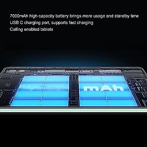 RTLR Gaming Tablet, 5MP 13MP Camera 10in Tablet Green for Travel (Green)