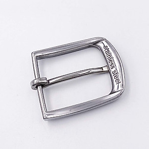 LAXPICOL 1.5"(40mm) Heavy Duty Stainless Steel Single Prong Square Belt Buckle