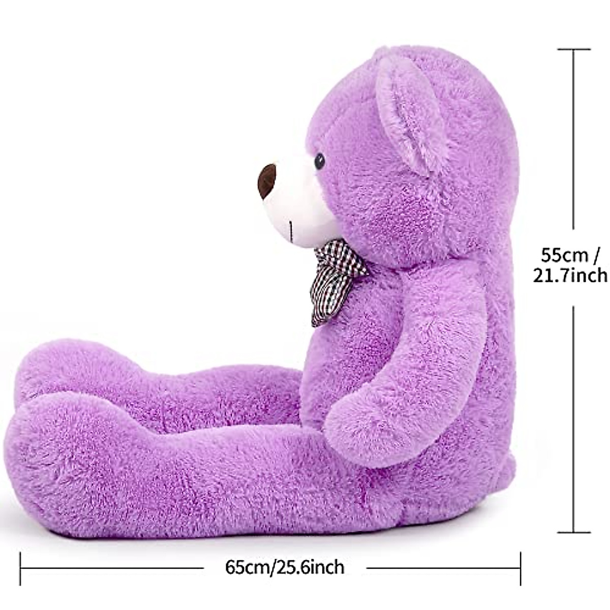 SNOWOLF 1.2M Giant Teddy Bear Plush Toy 4ft Big Cuddly Stuffed Animals Doll Gift for Valentines Kids Girlfriend (Purple, 47 in/120cm)