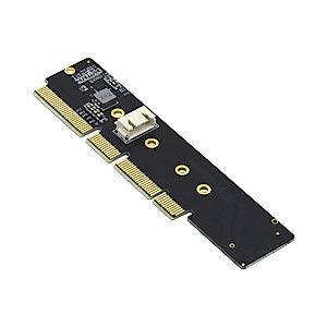 Cablecc NGFF M.2 M-Key NVME AHCI SSD to PCI-E 3.0 16X 8X 4X Power Adapter Low Profile Height 3cm for 110mm 80mm SSD 1U Server