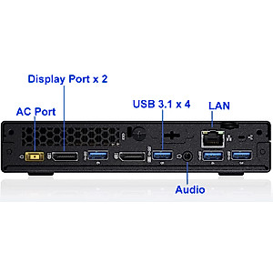 Lenovo ThinkCentre M700 Tiny Desktop Computer, Intel Core i5-6500T Upto 3.1GHz, 32GB RAM, 256GB SSD, 4K 3-Monitor Support DisplayPort, VGA, HDMI, AC Wi-Fi, Bluetooth - Windows 10 Pro (Renewed)