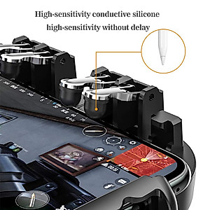 EMISH Mobile Game Controller Gamepad with Power Bank and Cooling Fan Trigger Aim Button L1R1 L2R2 Shoot Joystick for 4.7-6.5" iPhone Android Phone Accesorios (H9)