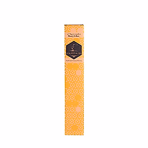 Pure Taiwan Beeswax Handmade Taper Candles (Fair Trade City, Taipei) - 10 Inch - Natural Subtle Honey Smell - Taiwanese Tapers (Yellow)