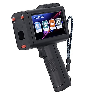 Handheld Inkjet Printer, Portable Inkjet Printer LED HD Screen Type C Charging for Barcode (US Plug 100-240V)