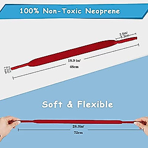 YIKATO [Length Upgrade] 6 Pack Neoprene Glasses and Sunglasses Strap, Anti Slip Sports Eyewear Retainer Holder Strap (Multicolor-6pcs)