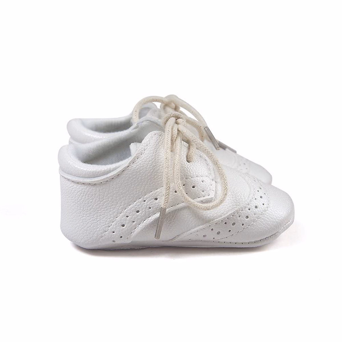 ESTAMICO Baby Boys Shoes Prewalker PU Sneakers White 6-12 Months