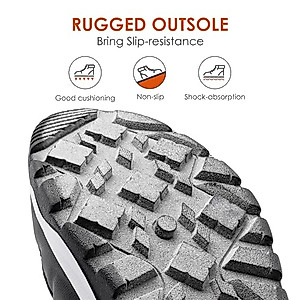 DREAM PAIRS Women's Winter Snow Boots Waterproof Rubber Ankle Booties with Warm Comfortable Faux Fur Lining,botas de invierno para mujer,Lace Up Non-Slip Outdoor Boots for Women,Sdsb2214w,Grey,Size 10