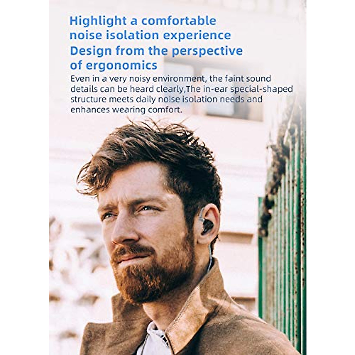 KZ ASF in-Ear Monitors, 5BA per Side HiFi Stereo Noise Isolating Sport IEM Wired Earphones/Earbuds/Headphones with Detachable Cable 2Pin 0.75mm (with Mic, Silver&Blue)