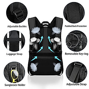 Z-MGKISS Travel Laptop Backpack, Extra Large Backpack 17.3 Inch, Anti Theft 17 Inch TSA Business Computer Backpack with USB Port, Durable Water Resistant School Backpack Gifts for Men Women, Black