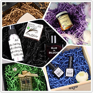 RRBOLAL Crinkle Cut Paper Shred Filler (2LB) for Easter Basket & Gift Filling,Shredded Paper for Gift Box,Crinkle Paper for Wrapping & Packing Box Filling (red)