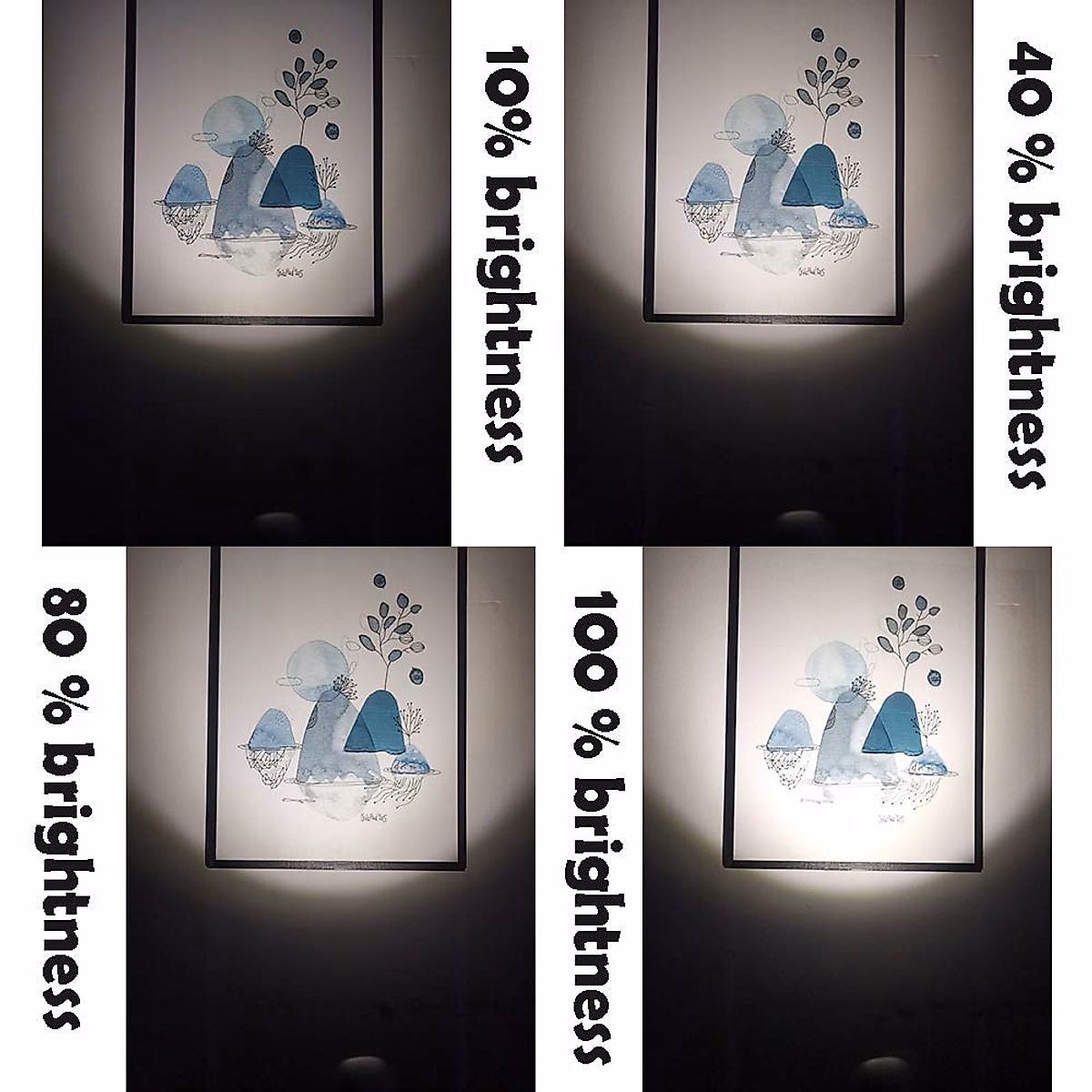 LED Spotlight, Battery Operated Lights with Remote Control, Dimmable Mini Accent Lighting for Picture Closet Artwork (Black)…