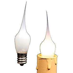 Creative Hobbies® Mini Country Style Silicone Dipped Candle Light Bulbs, 3 Watt -Pack of 10 Bulbs