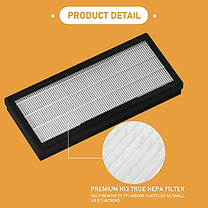 Allisfresh 8000 Elite Pro True HEPA 8000 Replacement Filters Compatible with VEVA 8000 Elite Pro Series Air Cleaner Purifiers, 4 True HEPA Filters Only