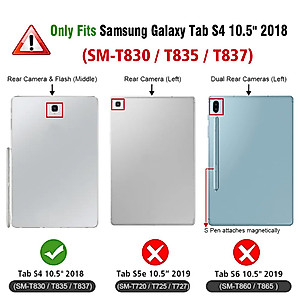 Fintie Case for Samsung Galaxy Tab S4 10.5 2018 Model SM-T830/T835/T837, Multi-Angle Viewing Stand Cover with S Pen Protective Holder Auto Sleep/Wake Feature, Rose Gold