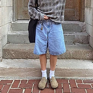 Boston Clogs Dupes Suede Soft Leather Clogs Classic Cork Clog Antislip Sole Slippers Waterproof Mules House Sandals with Arch Support and Adjustable Buckle for Women Unisex