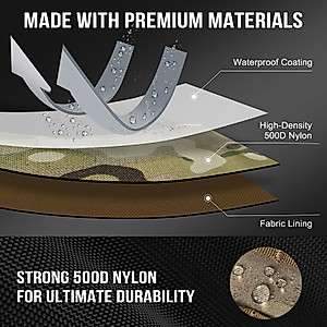 OneTigris Molle Pouch, Tactical Admin Pouch Belt EDC Tool Organizer Zippered Utility Waist Pack 7.5"x5"x2"(Camocolor)