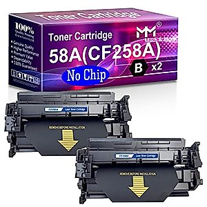 MM MUCH & MORE Compatible Toner Cartridge Replacement for HP 58A CF258A Black to Used with HP Laserjet Pro M404n M404dn M404dw MFP M428fdw M428fdn M428dw M304, (2-Pack, No-Chip)