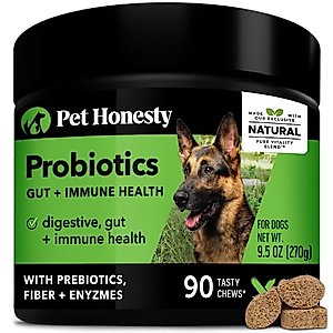 Pet Honesty Probiotics for Dogs - Dog Chew Support Gut Health, Digestive Support, Immunity Health, and Healthy Digestion with Digestive Enzymes - (Duck)