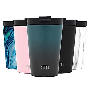 Simple Modern Insulated Tumbler with Lid and Straw | Iced Coffee Cup Reusable Stainless Steel Water Bottle Travel Mug | Spring Break Gifts For Her & Him | Classic Collection | 12oz | Moonlight