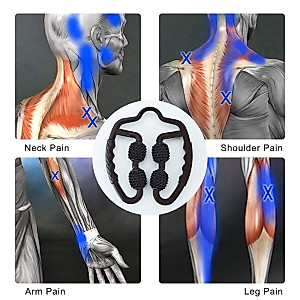 Muscle Roller, Trigger Point Muscle Roller for Calf, Leg, Arm, Tennis Elbow and Golfer Elbow, Foam Roller Deep Massage Tool for Relieve Muscle Soreness, Stiffness and Tight Muscles (Black)