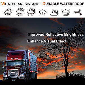 MOLTRES DOT-C2 Reflective Tape,Red White 2Inch X 30Feet Waterproof Conspicuity Safety Tape,Trailers Caution Warning Adhesive Reflector Tape for Cars Trailer Trucks Vehicles Outdoor