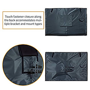 Hentex 40-43 Inch Outdoor TV Cover Waterproof with Zipper Flip Top TV cover (43 Inch) grey