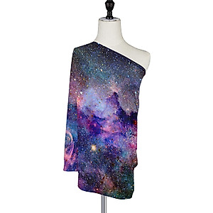 Nursing Cover Breastfeeding Scarf Space Galaxy- Baby Car Seat Covers, Infant Stroller Cover, Carseat Canopy(57)