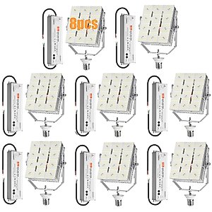 YELLORE 8 Pack 240W Shoebox LED Retrofit Kits 34800LM AC277-480V 5000K E39 Mogul Base LED Street Light Outdoor Commercial LED Pole Parking Lights DLC ETL Listed