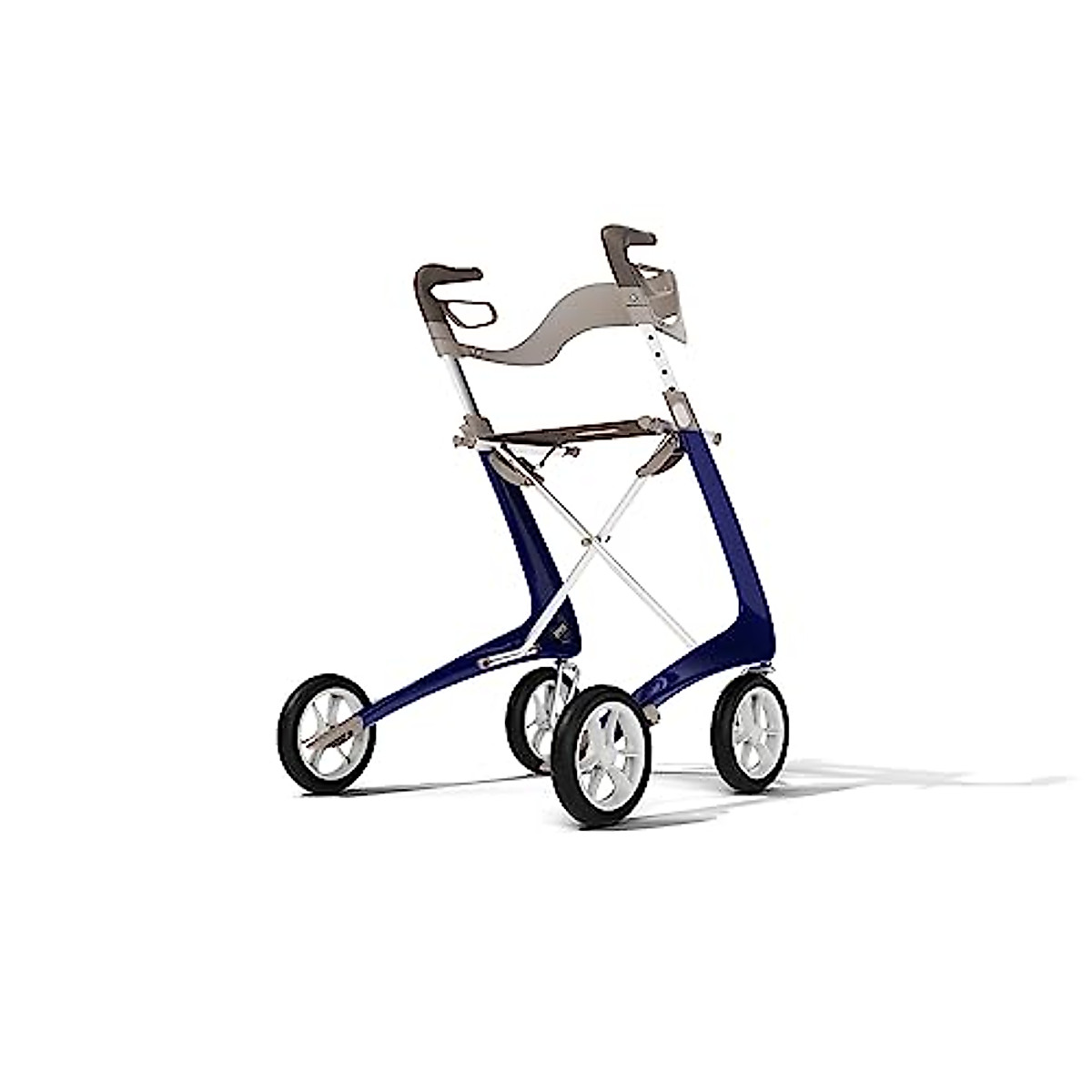 Medline byACRE Ultralight Carbon Fiber Rollator with Backrest, Blue