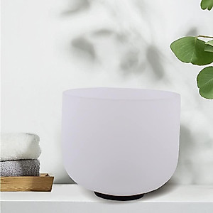 FMTY 10inch Crystal Singing Bowl WHITE G Note Throat Chakra with soft carrying case and Singing Mindfulness, Yoga, Spiritual and Body Healing and Energy Cleansing