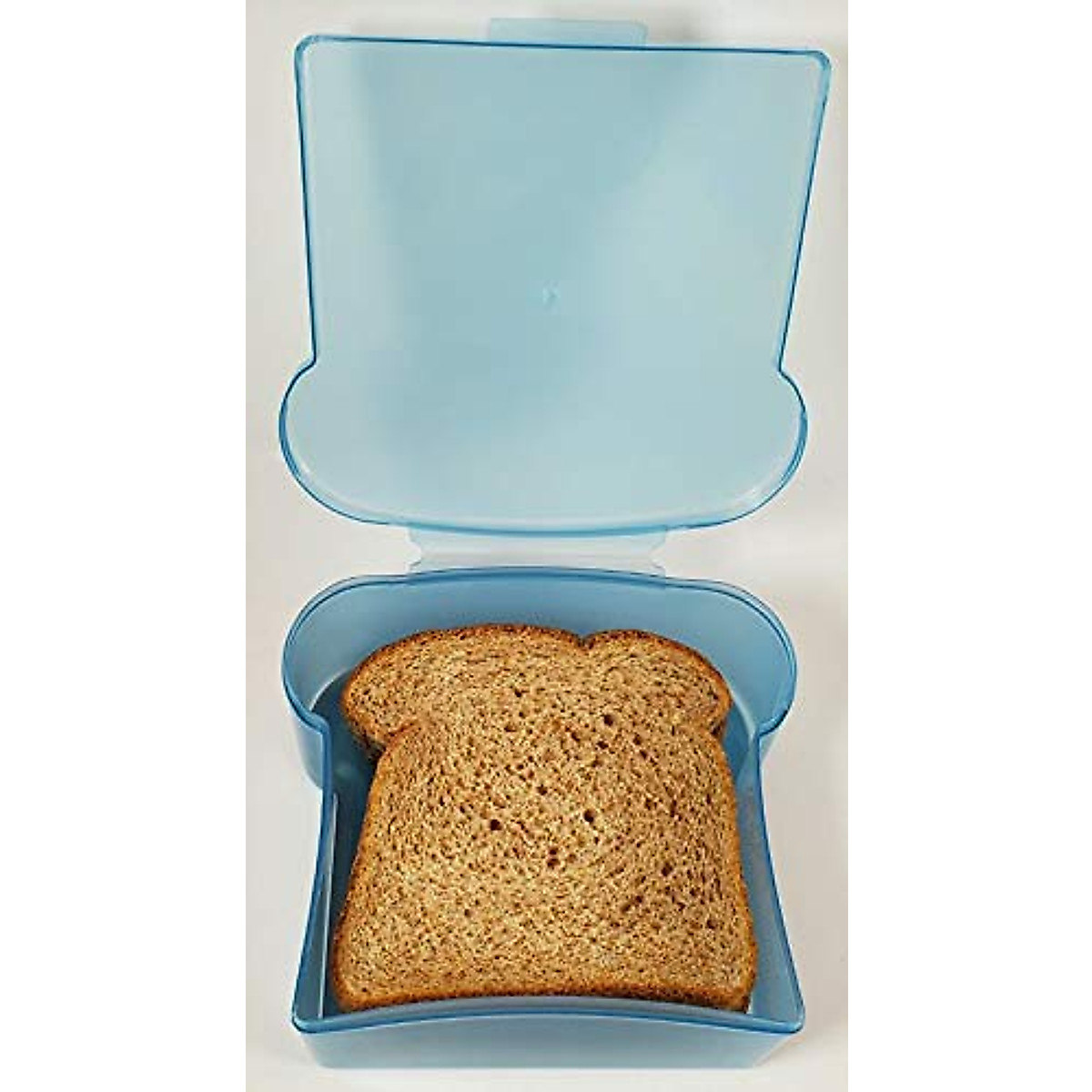 Regent Food Storage Sandwich Containers, Set of 4. - 2.5 cups 20 oz 560 ml - Red, Blue, White, and Green. Great for Meal Prep and Lunch Boxes - BPA Free, Reusable.